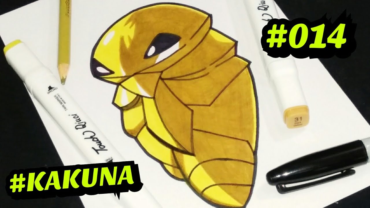 How To Draw KAKUNA | Pokemon 014 | #AnimeDrawHolic264 - YouTube