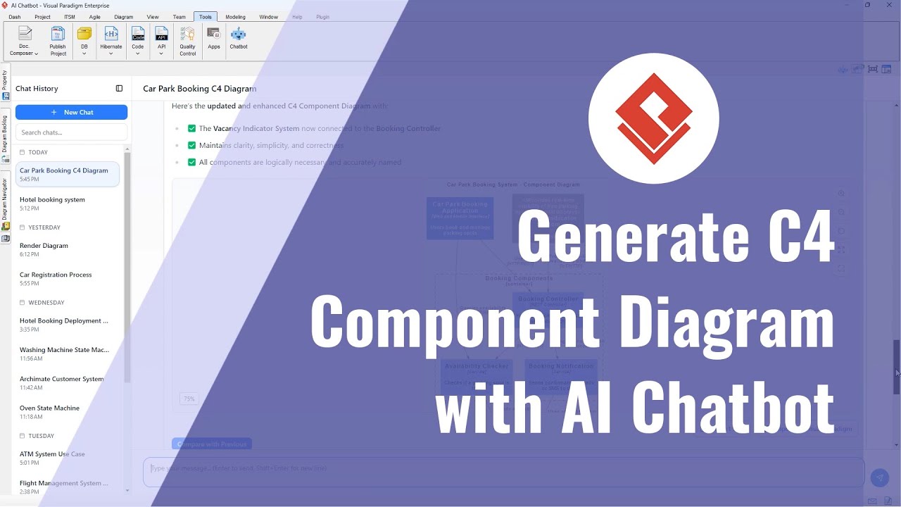 Generate C4 Component Diagrams with Visual Paradigm AI Chatbot Step-by ...