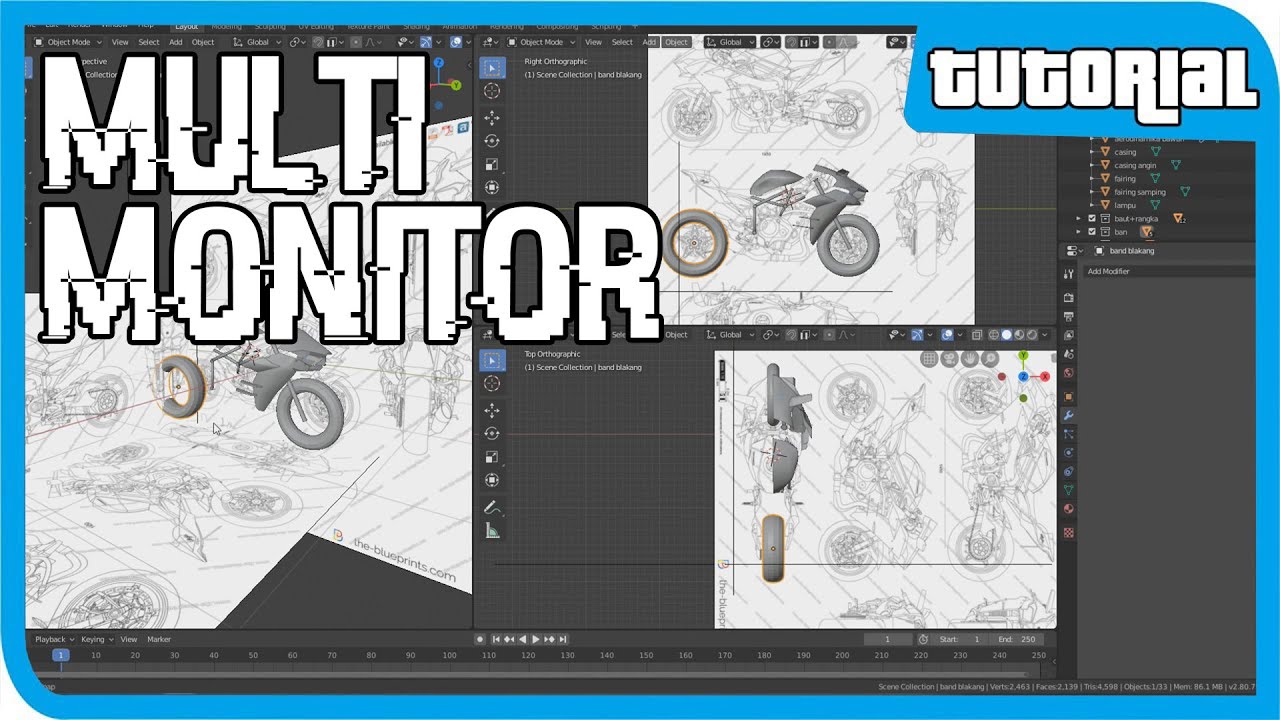 Cara Multi Monitor di Blender! - YouTube