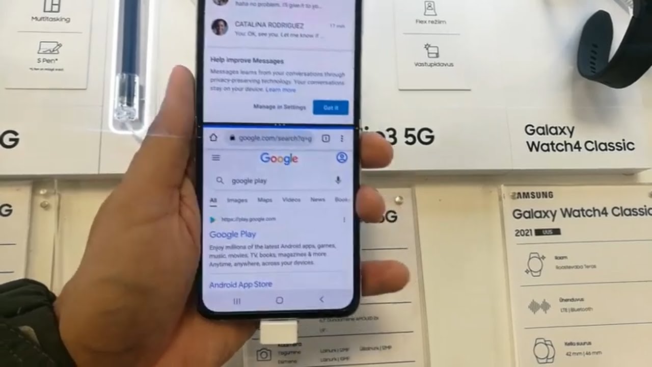Samsung Galaxy Z Flip 3 Multitasking Feature - Split Screen - YouTube