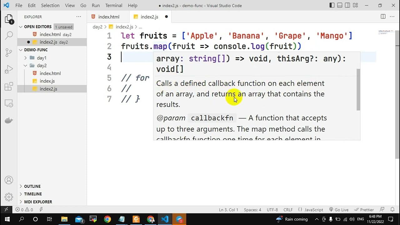 JavaScript Function Map and Filiter - YouTube