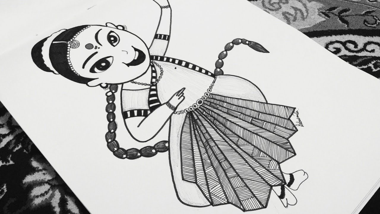 zentangle art | how to draw a dancing girl - YouTube