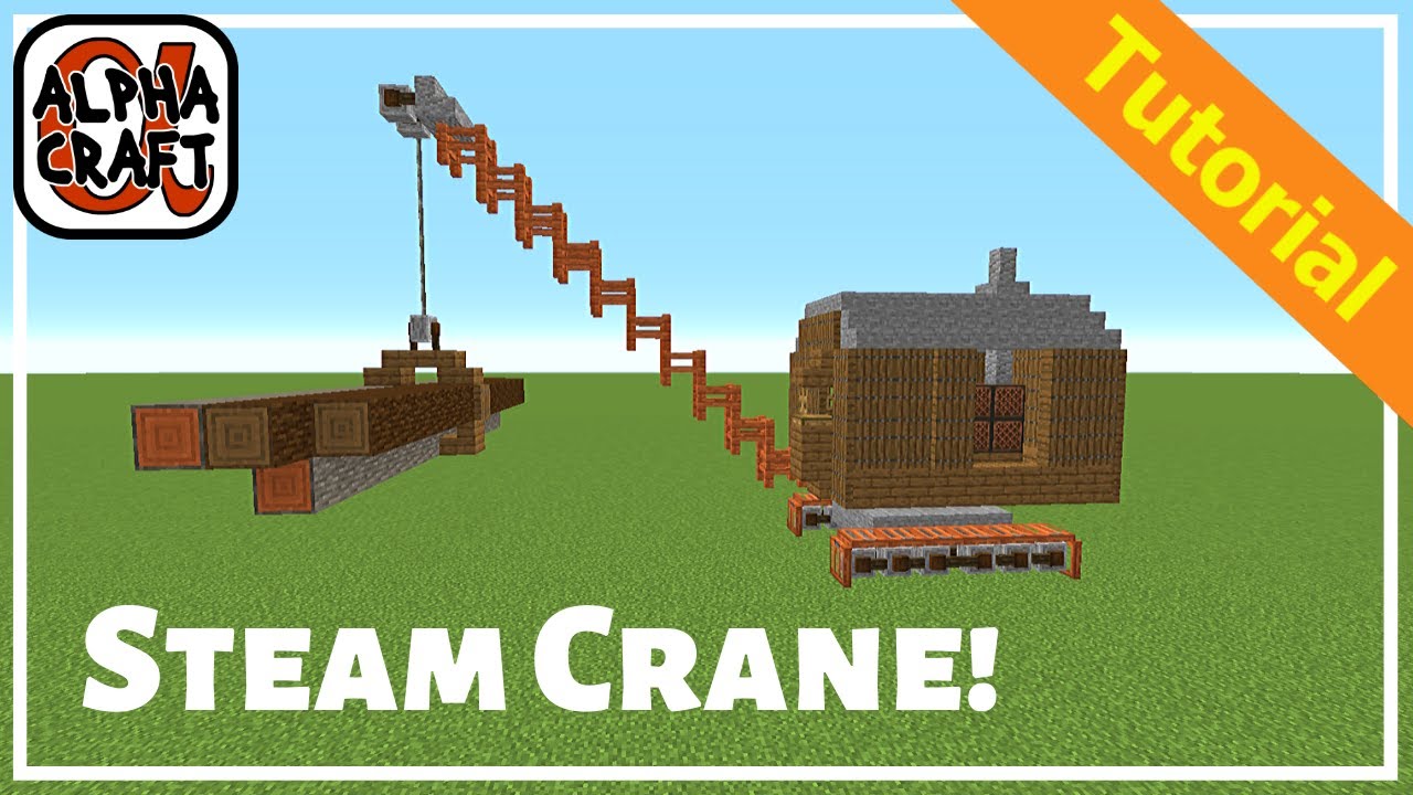 Let's Make a Mobile Crane in Minecraft (with Caterpillar Tracks - no ...