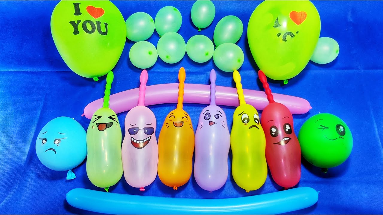 Funny Balloon Popping ! Fun Happy Birthday Balloon Bursting Learn Colors with Balloon Decoration ...