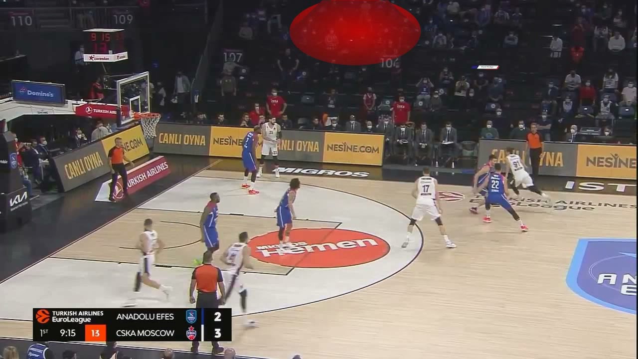 Anadolu Efes Istanbul Hard Hedge Defense CSKA Moscow Offense against ...