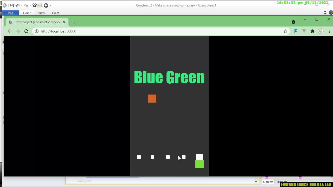 【Construct 2】Adding the color collect logic Make a lane avoid game - YouTube