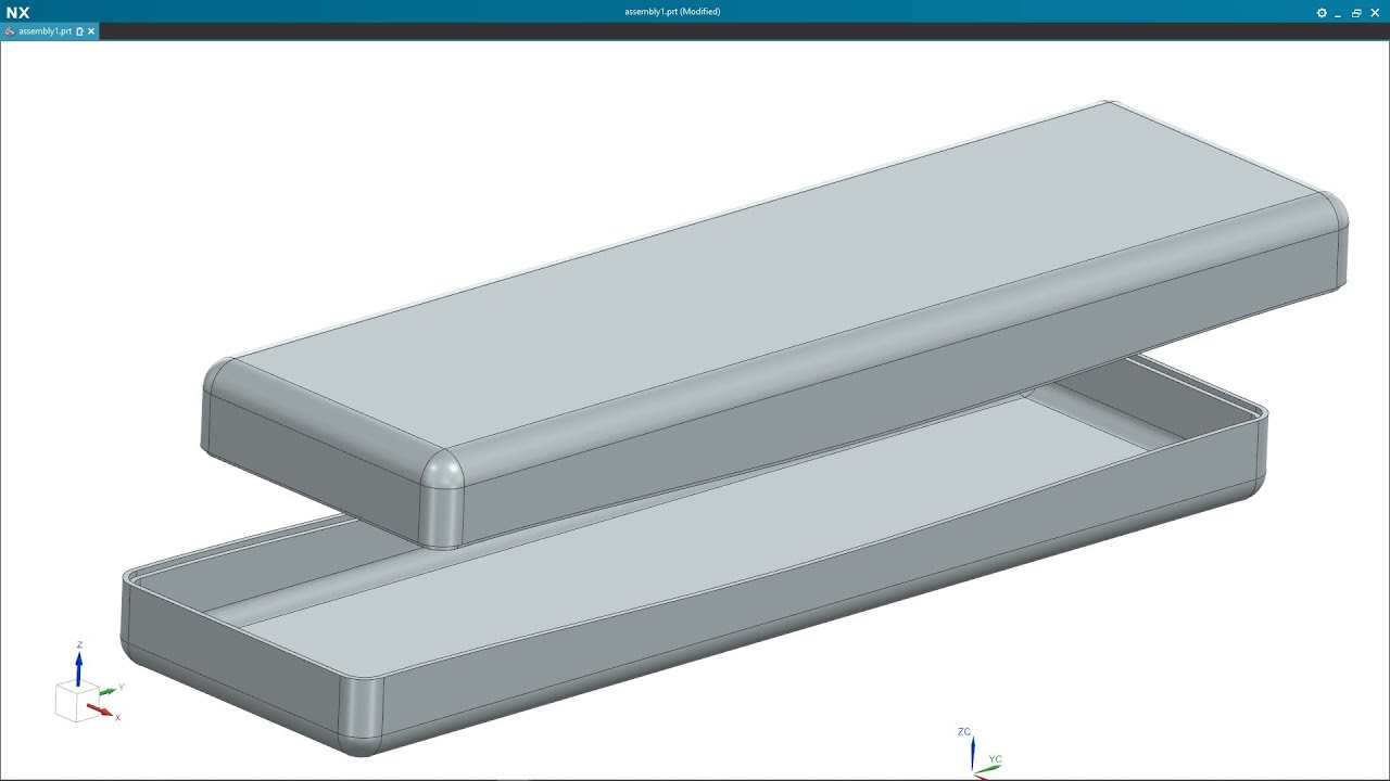 SIEMENS NX [Split Body,Shell,Offset Face,Rectangular Groove] - YouTube