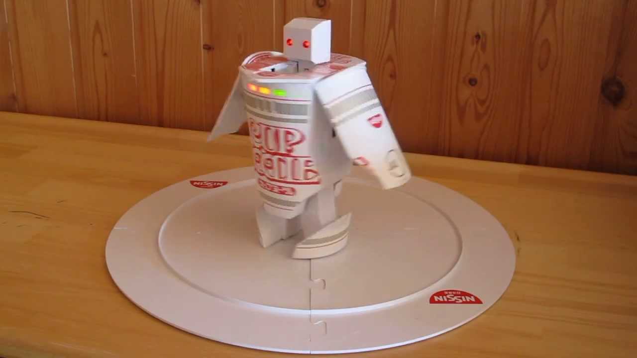 Nissin cupnoodle robot 日清カップヌードルロボタイマー - YouTube
