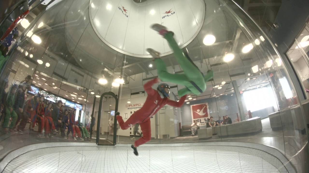 Hazel flying at ifly with the Girl Scouts!! - YouTube