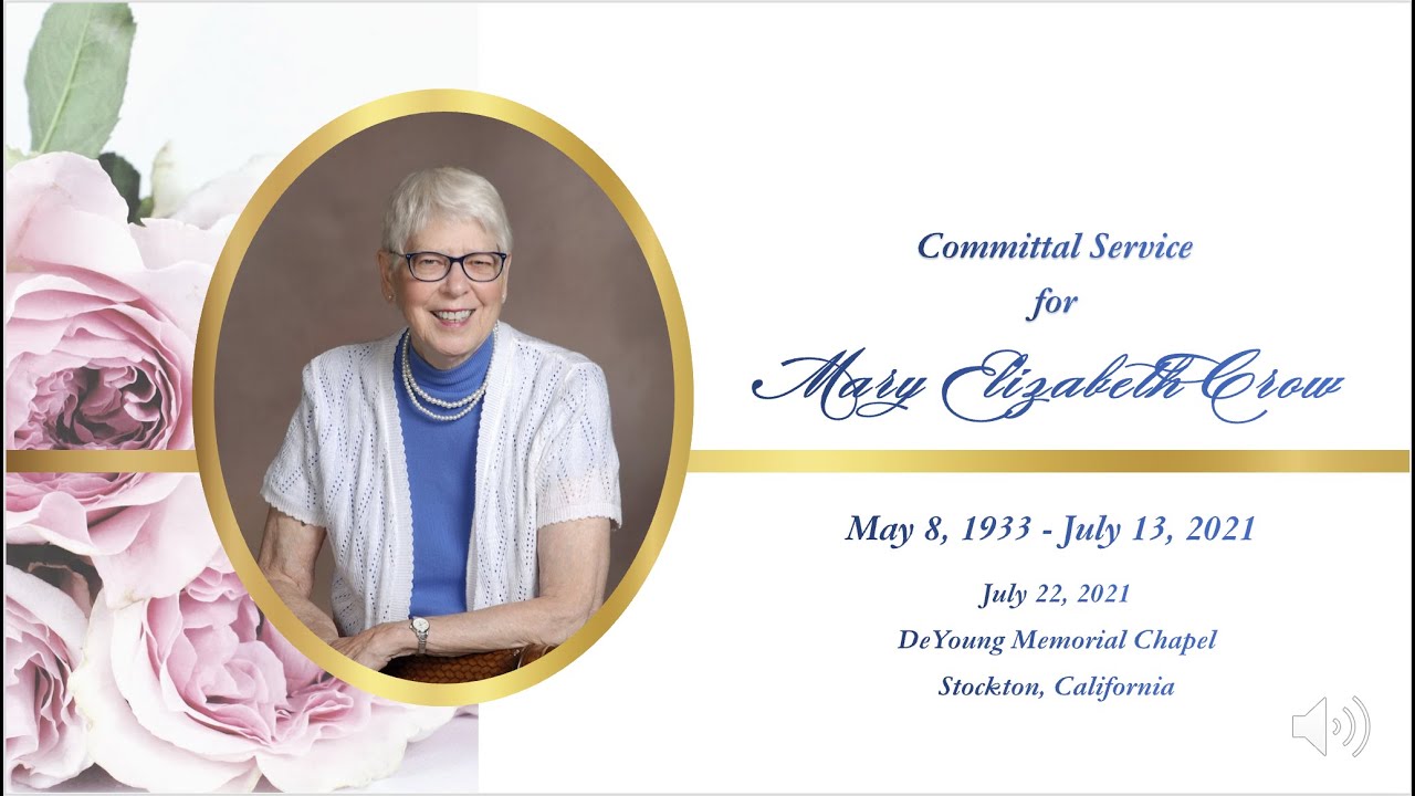 Mary Crow Committal Service at DeYoung Memorial Chapel - YouTube