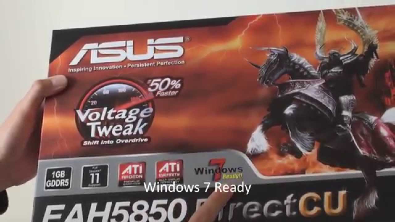 Asus AMD Radeon 5850 EAH5850 DirectCU Unboxing - YouTube