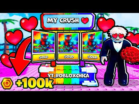My *CRUSH* GIFTED ME 100,000 TOKENS in Escape Tsunami For Brainrots!