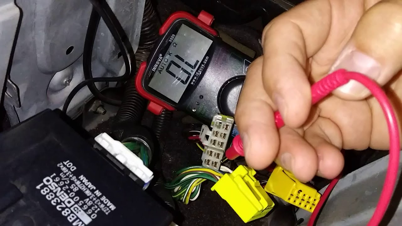 Resistance testing pins 4 & 5 on relay harness. - YouTube
