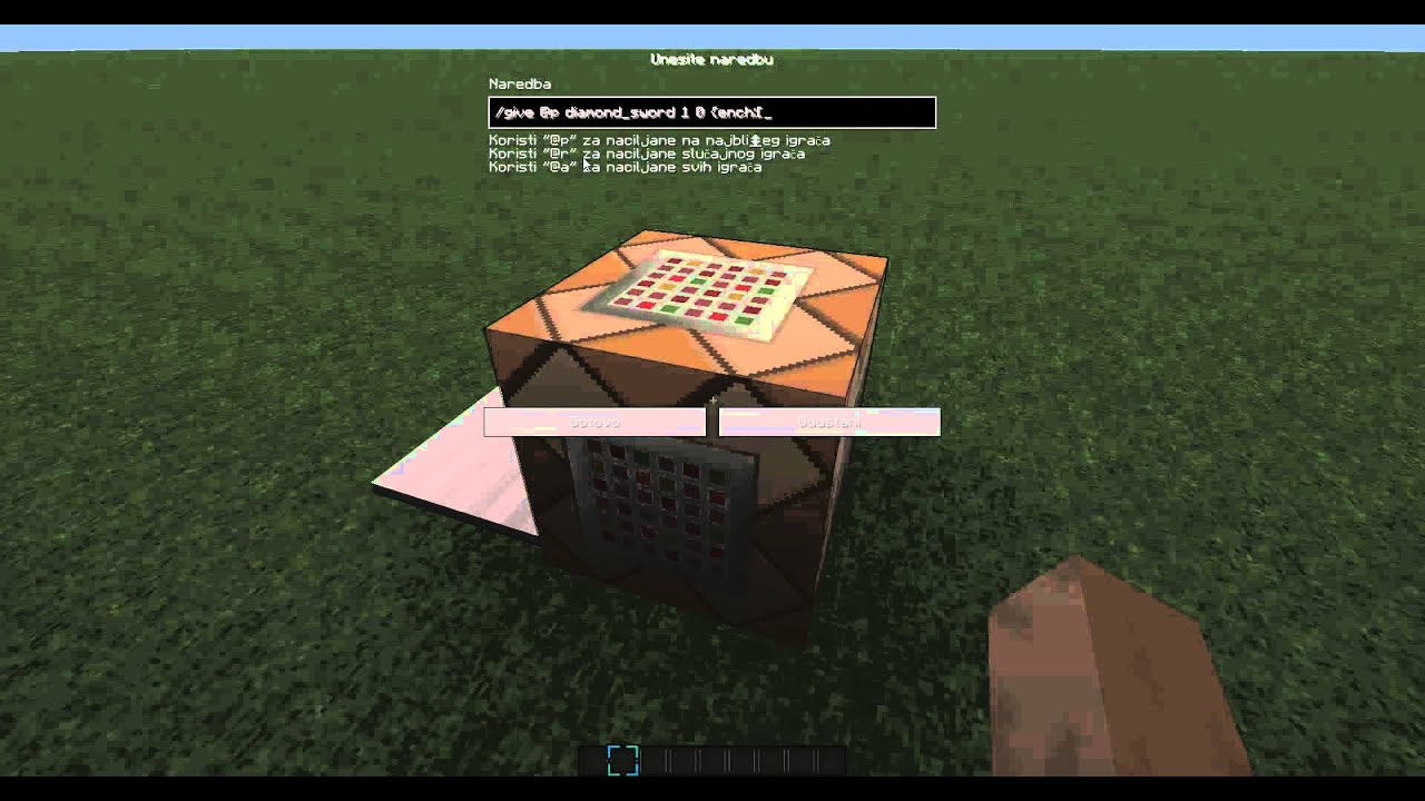 Kako U Minecraftu Napraviti Dobar Mač Pomoču Komandnnog Bloka (BEZ ...