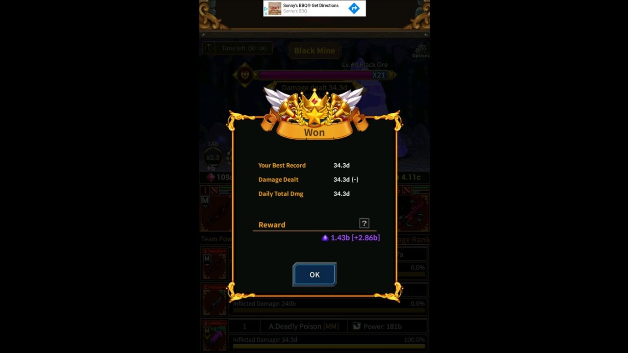 Weapon Heroes: Infinity Forge Mine Damage 34d - YouTube