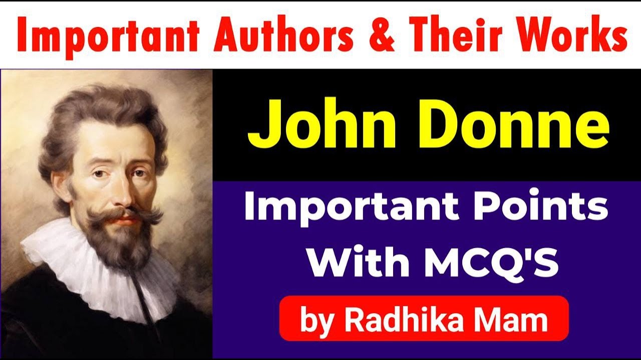 Important Authors And Their Works | John Donne | TGT PGT English ...
