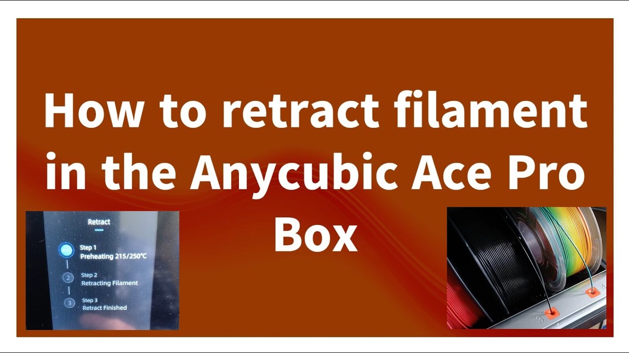 How to remove filament from the Anycubic Kobra 3 Ace box - YouTube