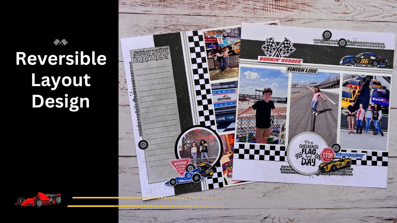 Nascar Race Car Scrapbook Layout Idea | Boy | Masculine Scrapbooking ...