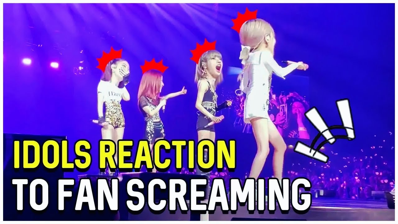 Kpop Idols Reaction To Fan Screaming (Blackpink, BTS, Red Velvet, Itzy ...
