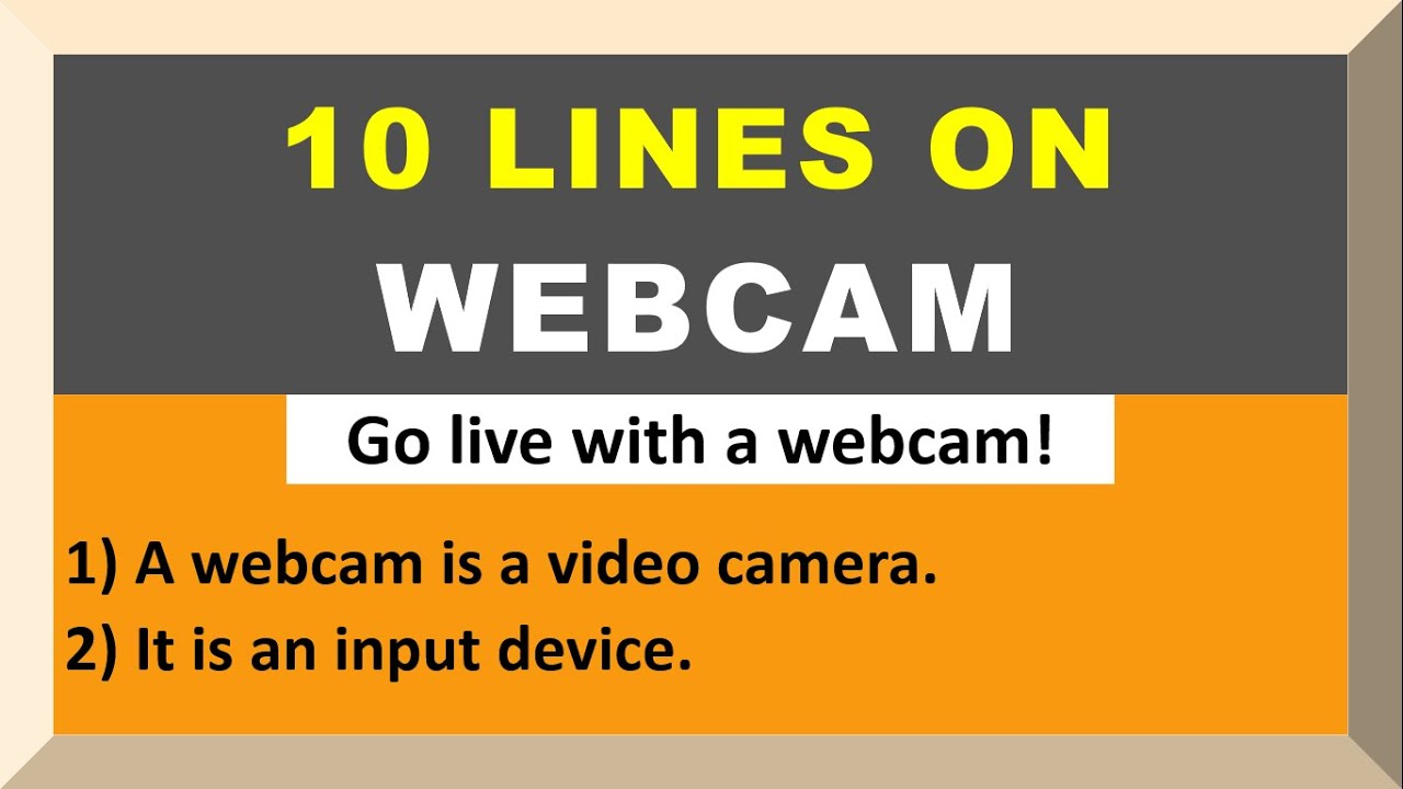 10 Lines on Webcam in English | Web Camera | Few Lines on Webcam - YouTube