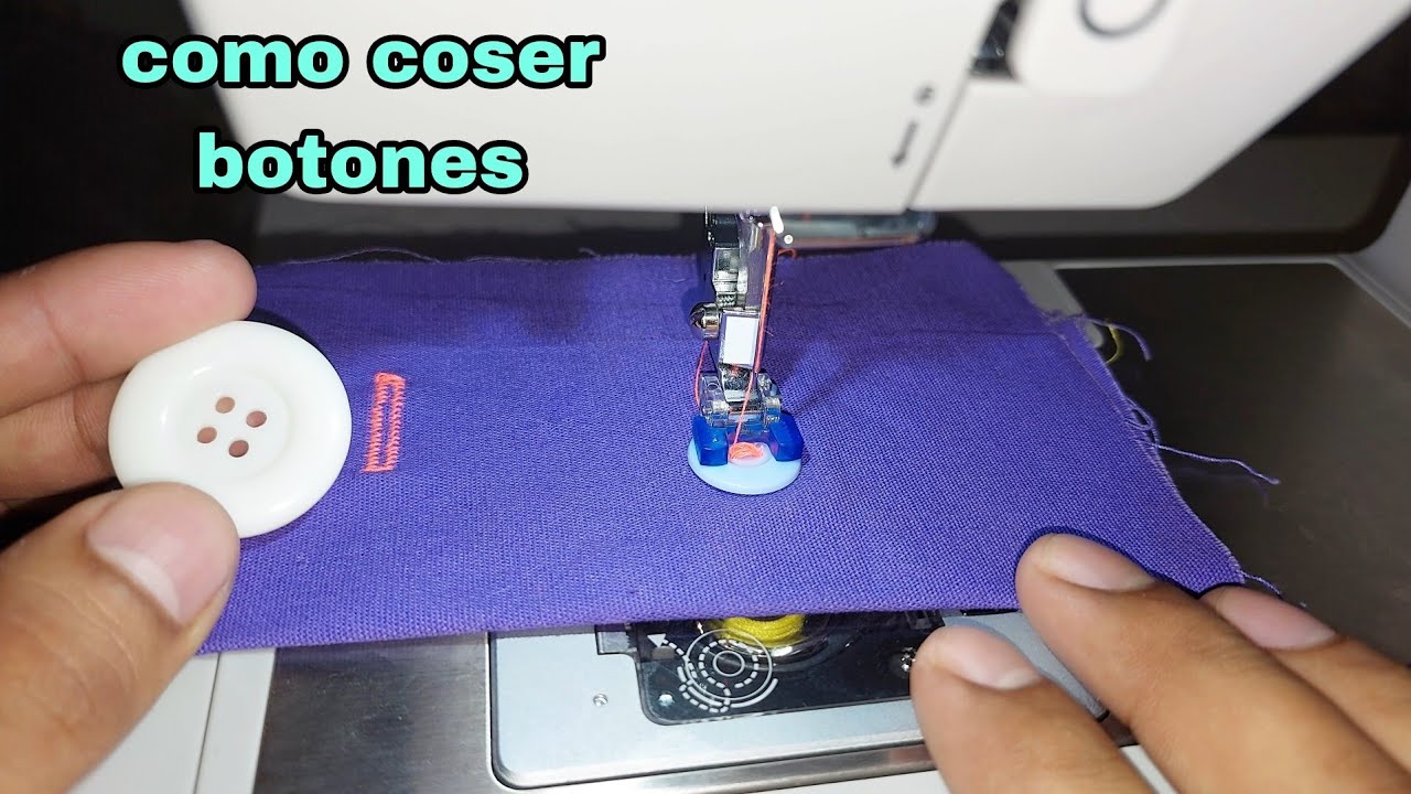 como coser botones fácilmente en la maquina de coser familiar. - YouTube