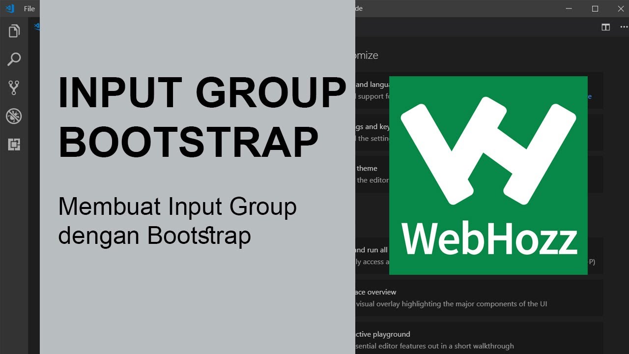 Belajar Bootstrap : Membuat Input Group - YouTube