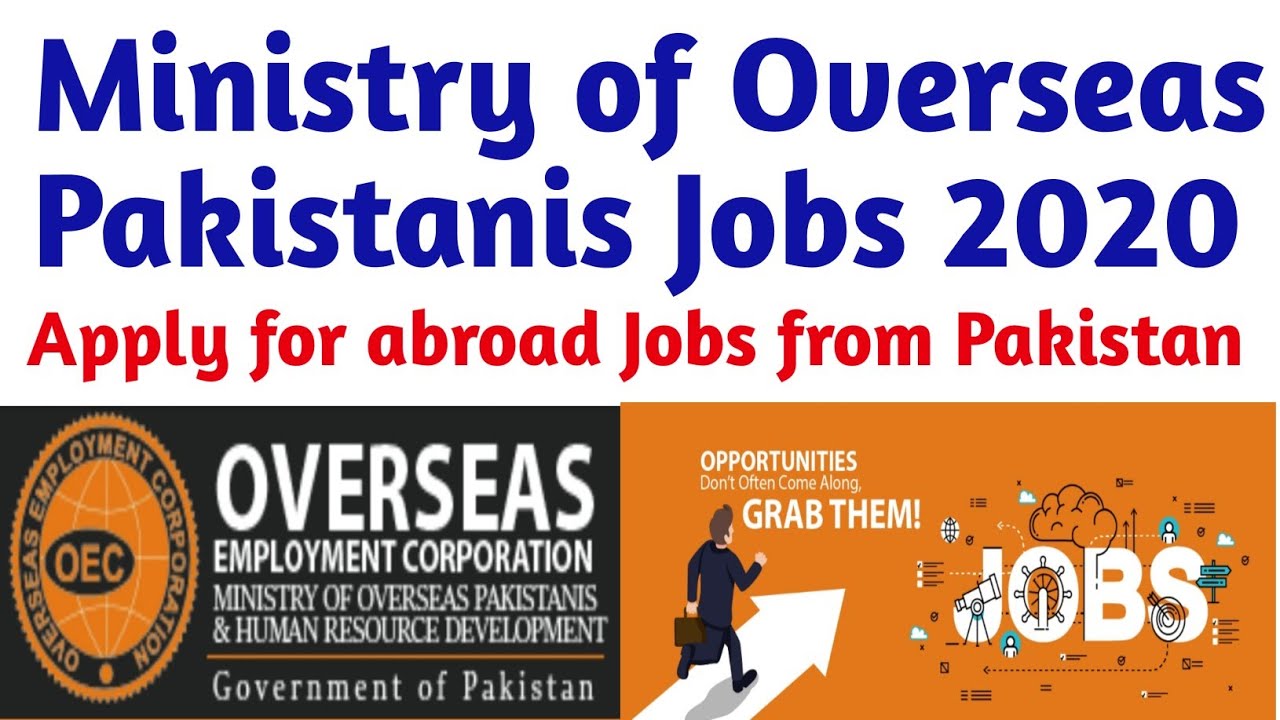 OEC Pakistan Jobs 2020 | Ministry of Overseas Pakistanis & HR Dept ...