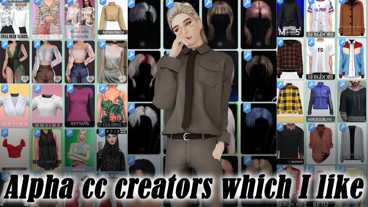 ALPHA CC WHICH I USE A LOT | SIMS 4 CAS CC LINKS - YouTube