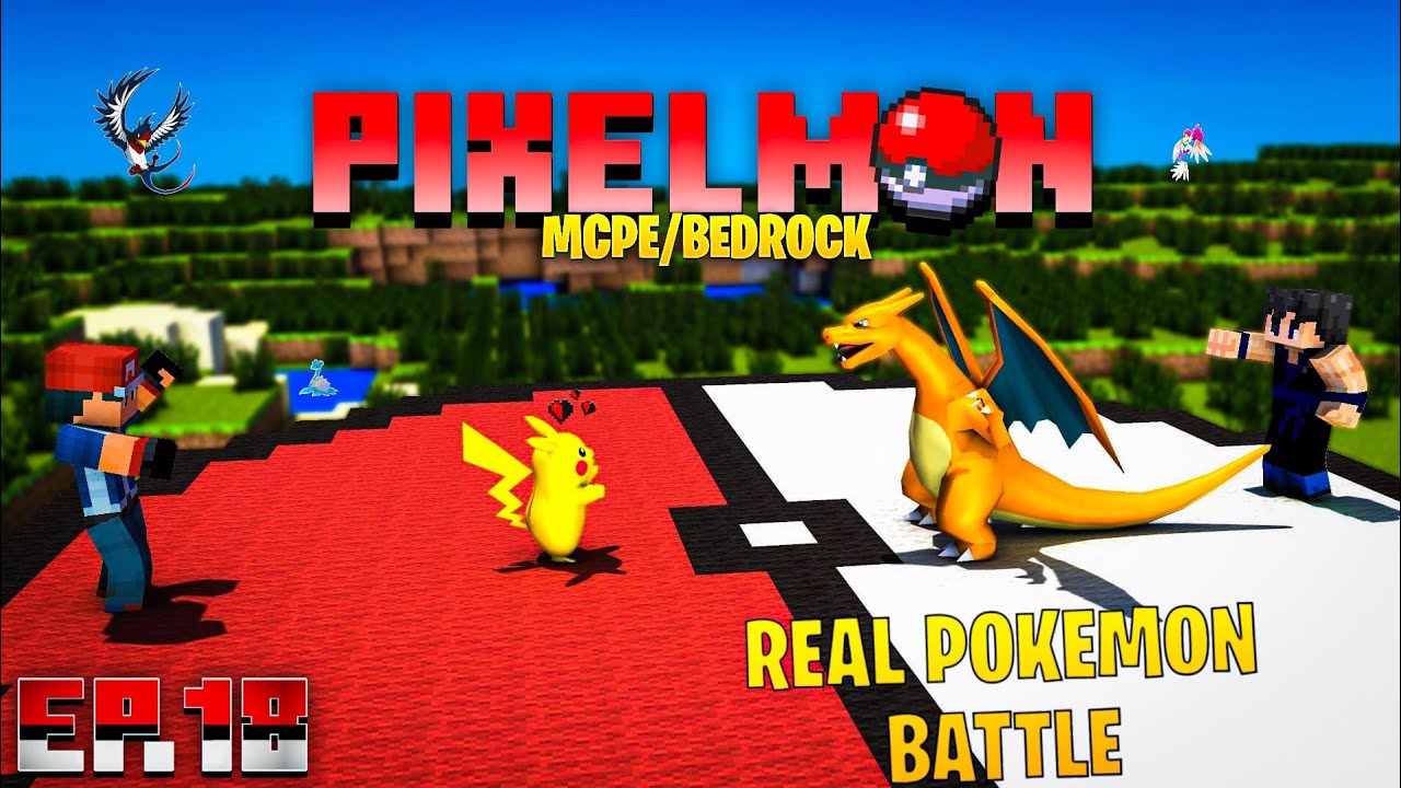 Pokemon GYM BATTLE in Pixelmon | PIXELMON ANDROID #18 (pocket edition ...
