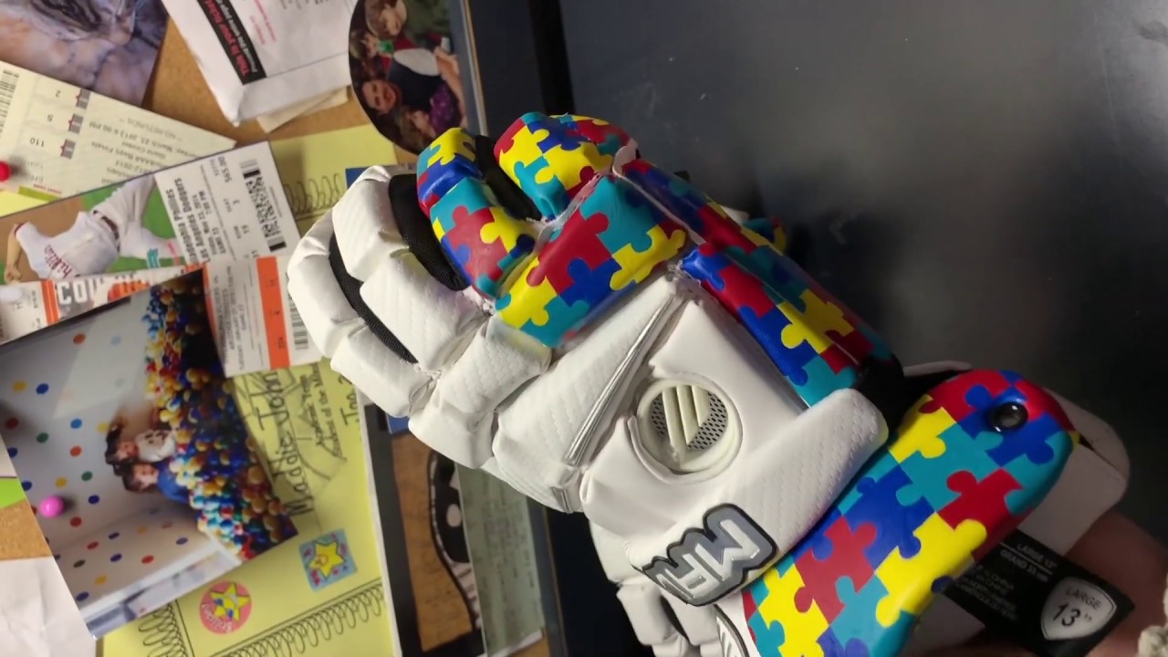Autism Awareness Lacrosse Gloves - YouTube