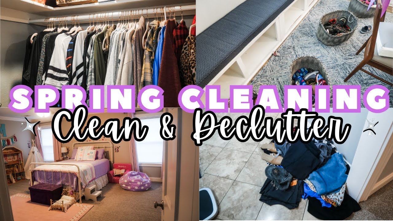 NEW SPRING CLOSET DECLUTTER AND MORE DEEP CLEANING | CLEAN WITH ME | Ana Wiggins - YouTube