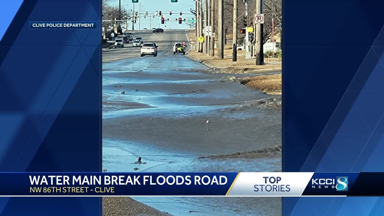 Portion of NW 86th Street in Clive remains closed after water main ...
