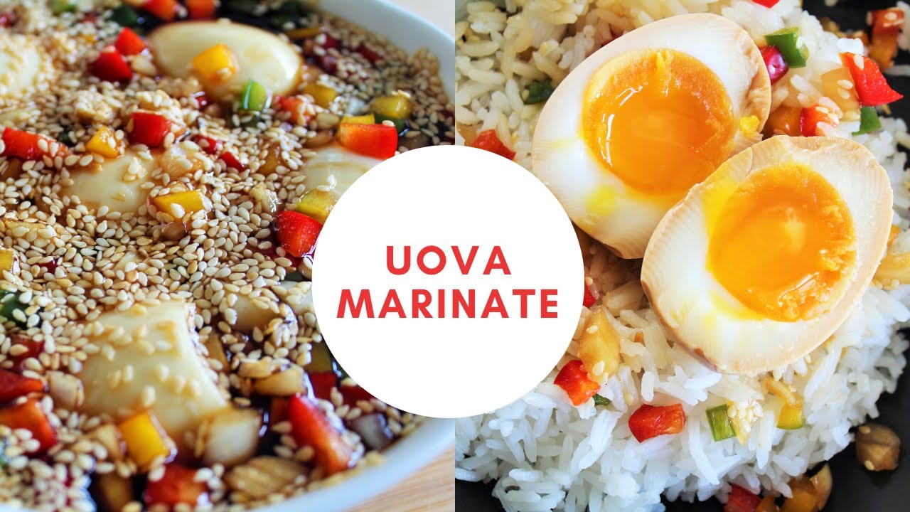UOVA MARINATE - per servire con riso bianco, ramen, udon - YouTube