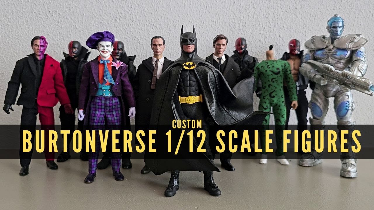 Custom Batman 'Burtonverse' 1/12 Scale Figures - YouTube