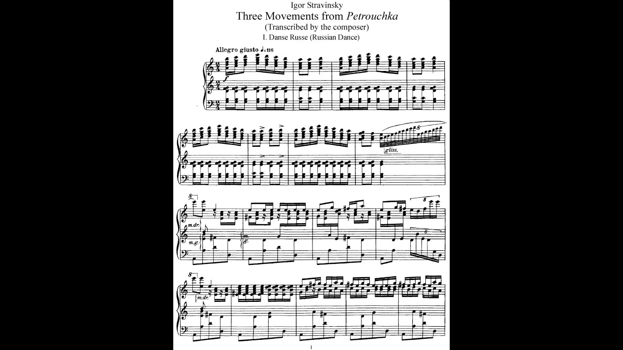 I.Stravinsky - Petrouchka, "Danse Russe" - Tommaso Carlini piano - live ...