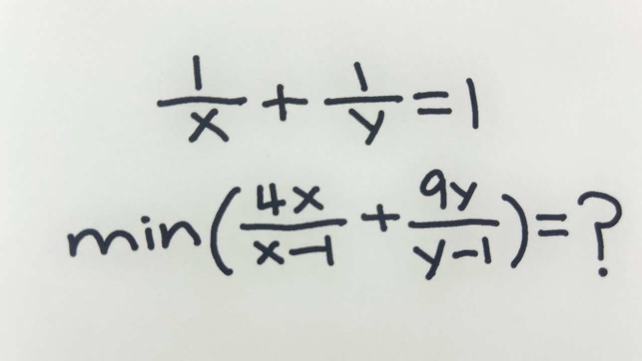 Q431 | Math Olympiad | Algebra | Fraction Manipulation | Minimum ...
