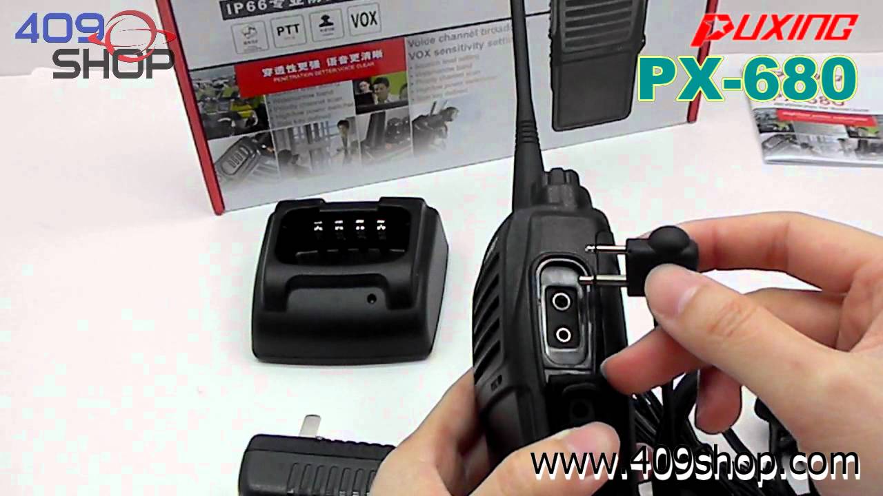 PUXING PX-680 UHF 400-470Mhz Professional FM Radio - YouTube