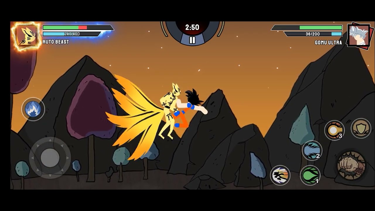 Ruto Beast Vs Gomu Ultra - Stickman Warriors: Super Dragon Shadow Fight ...
