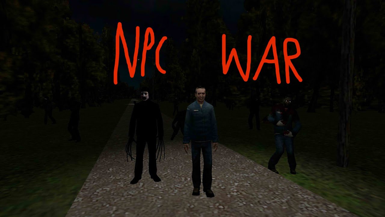 Horror vs Zombie (GMOD NPC BATTLE) - YouTube