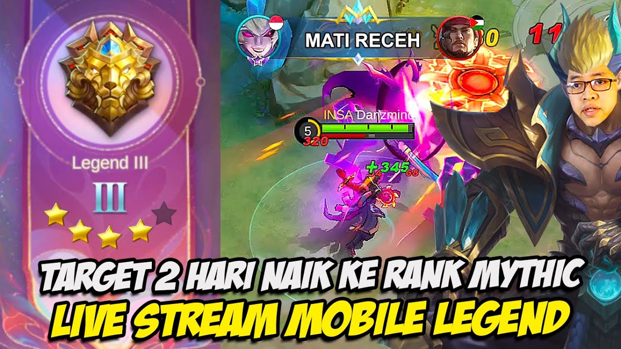 🔴 LIVE TARGET 2 HARI NAIK RANK MYTHIC MABAR & PUSH RANK AWAL SEASON 27 ...