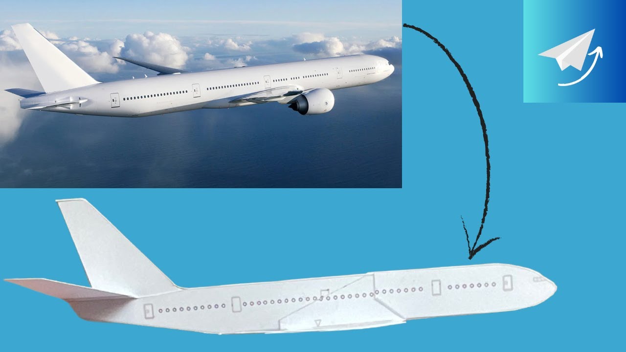 How to create a paper Boeing 777 that flies - YouTube