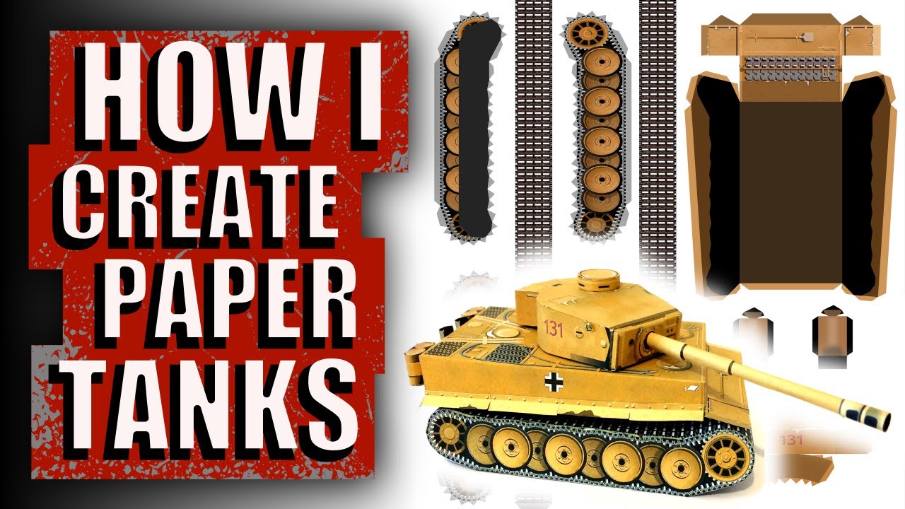 How I draw and create paper models of tanks, a selection of video of ...