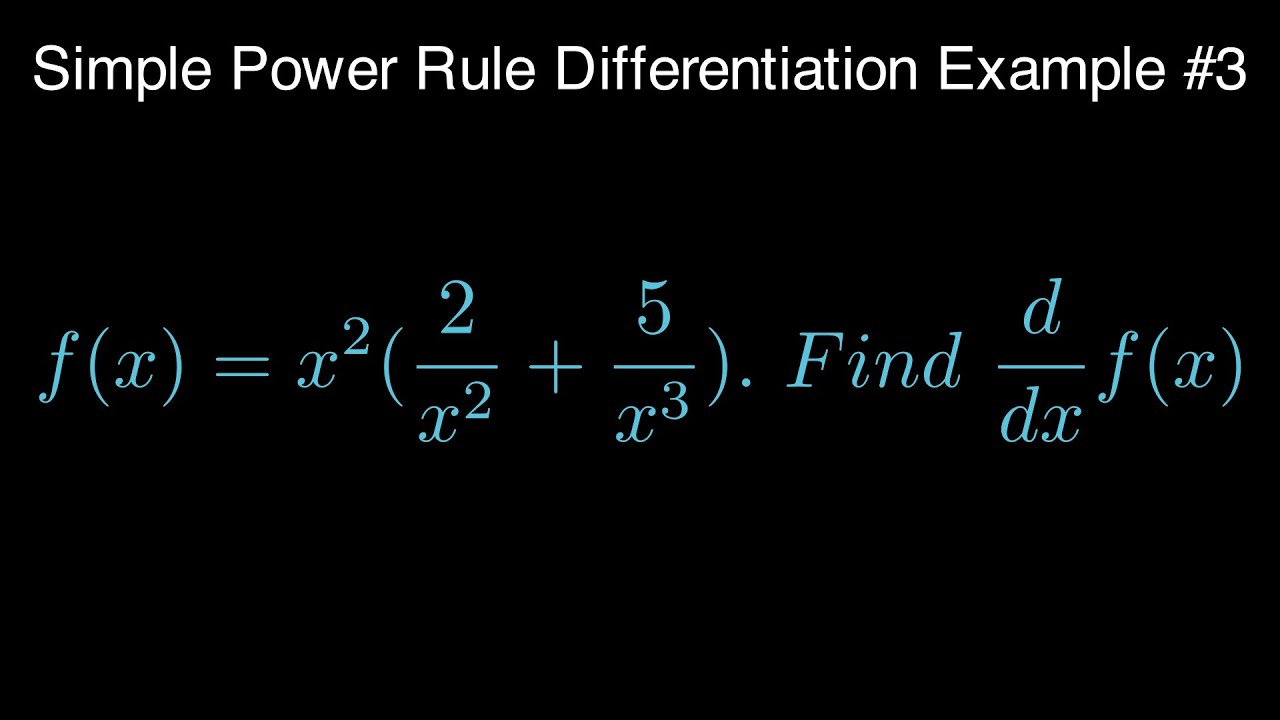 A more tricky derivative problem example #3 #calculus - YouTube