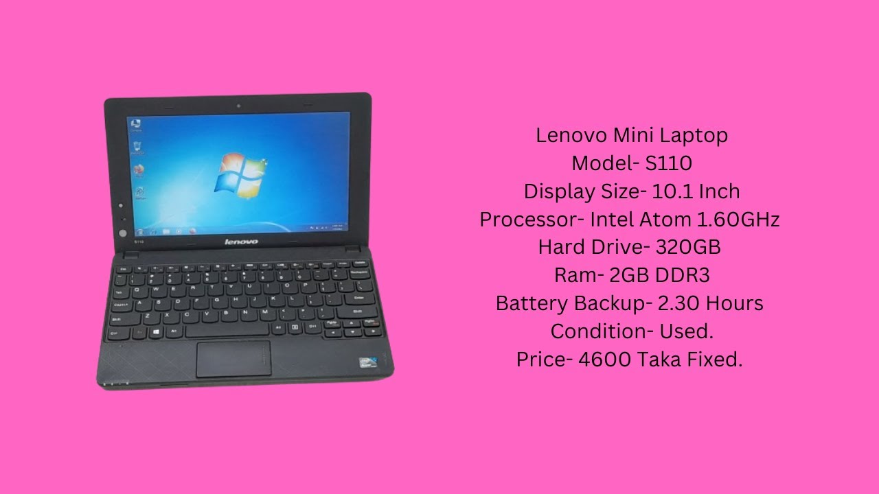 Lenovo atom-Mini laptop-320GB HHD-2GB Ram - YouTube