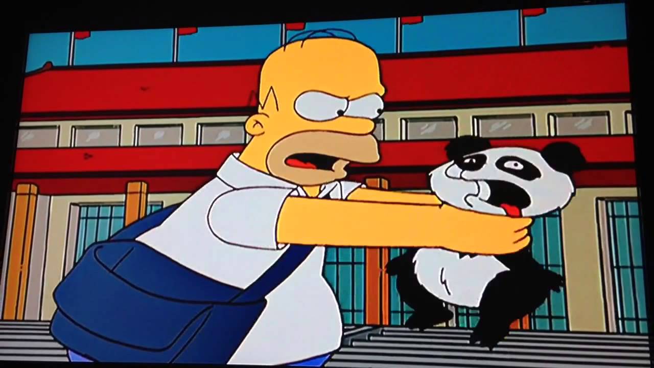 Homer and panda - YouTube