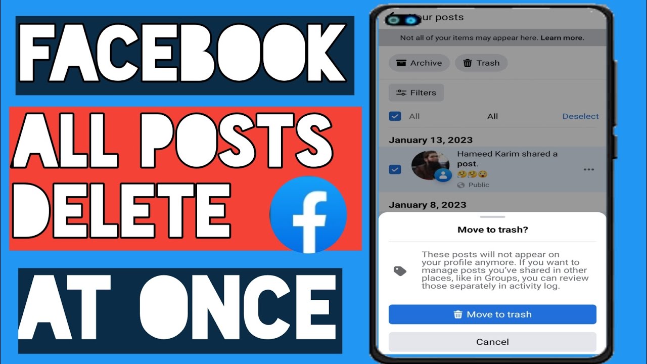 How To Delete All Facebook Posts at once - Facebook all post Delete ...