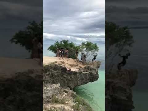 Cliff diving in Bantayan island - YouTube