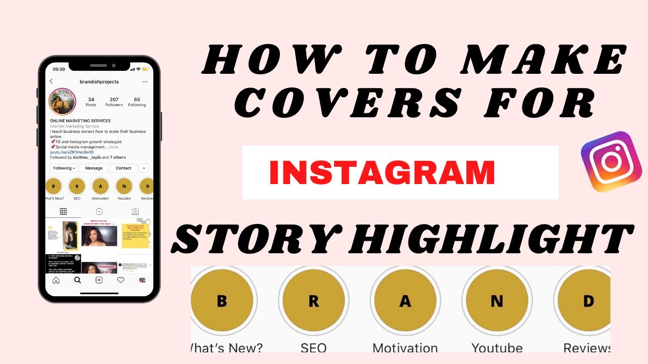 How to Create Instagram Story Highlight Covers | Canva - YouTube
