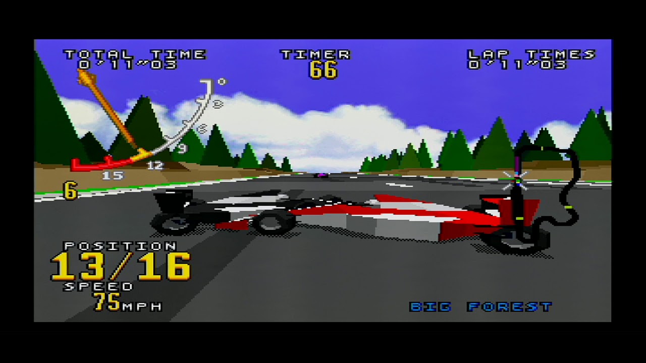 Virtua Racing - Sega Saturn w/Sega Arcade Racer Wheel - YouTube