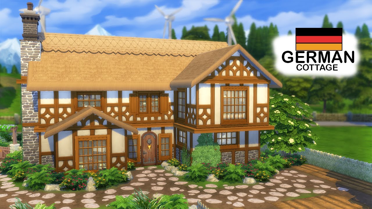 🇩🇪🌾 German family cottage farm 40x30 | the sims 4 | speedbuild🐔🇩🇪 - YouTube